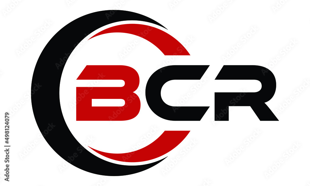 BCR swoosh logo design vector template | monogram logo | abstract logo ...