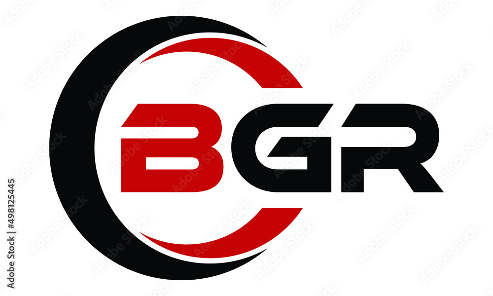 BGR swoosh logo design vector template | monogram logo | abstract logo ...