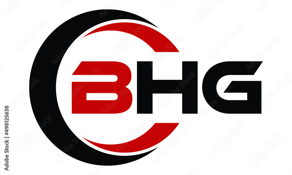 BHG swoosh logo design vector template | monogram logo | abstract logo ...