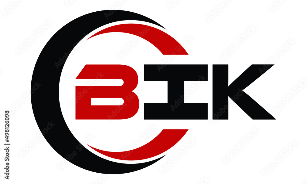 BIK swoosh logo design vector template | monogram logo | abstract logo ...