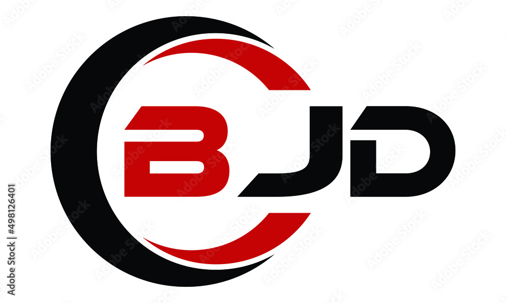 BJD swoosh logo design vector template | monogram logo | abstract logo ...