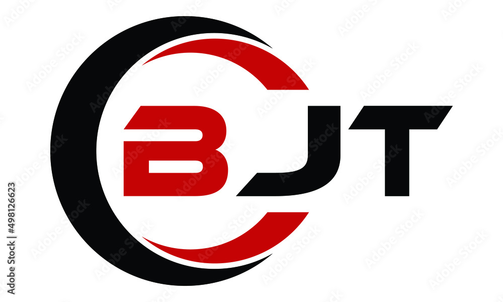 BJT swoosh logo design vector template | monogram logo | abstract logo ...