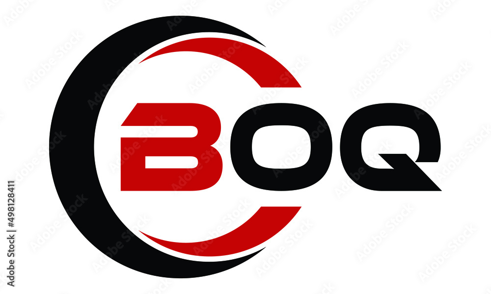 BOQ swoosh logo design vector template | monogram logo | abstract logo ...