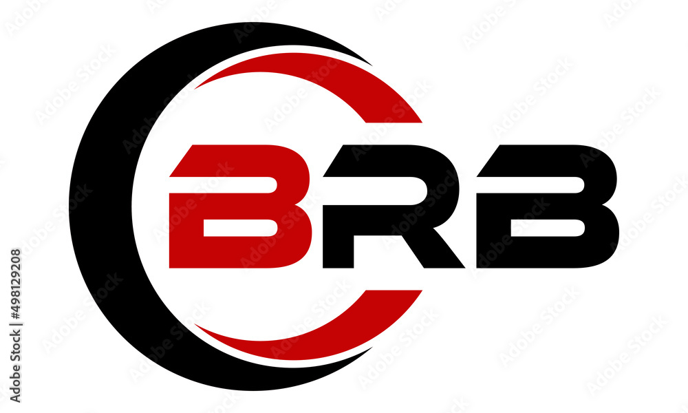 BRB swoosh logo design vector template | monogram logo | abstract logo ...
