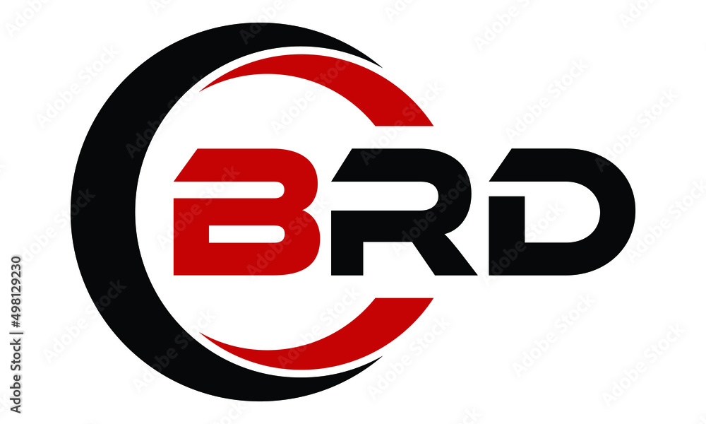 BRD swoosh logo design vector template | monogram logo | abstract logo ...