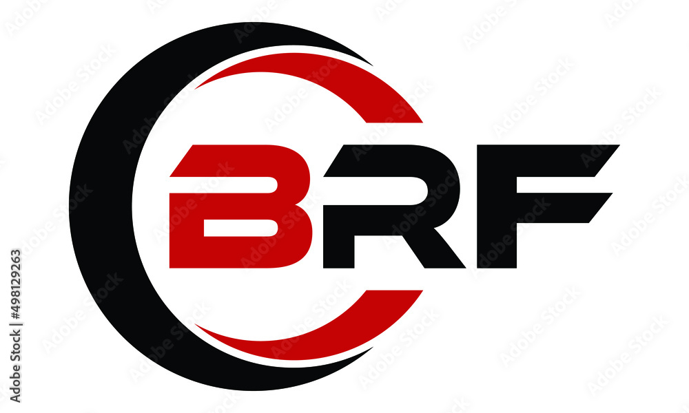 BRF swoosh logo design vector template | monogram logo | abstract logo ...