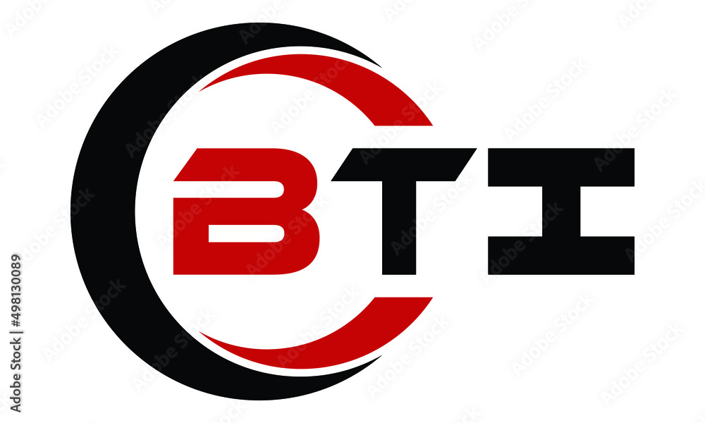 BTI swoosh logo design vector template | monogram logo | abstract logo ...