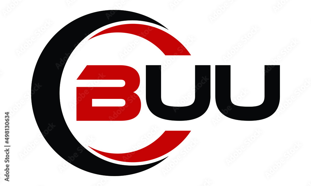 BUU swoosh logo design vector template | monogram logo | abstract logo ...