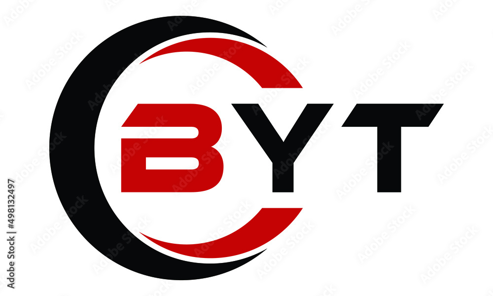 BYT swoosh logo design vector template | monogram logo | abstract logo ...