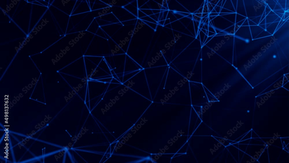 Beautiful animation with moving chains in space. Motion. Flying chains ...