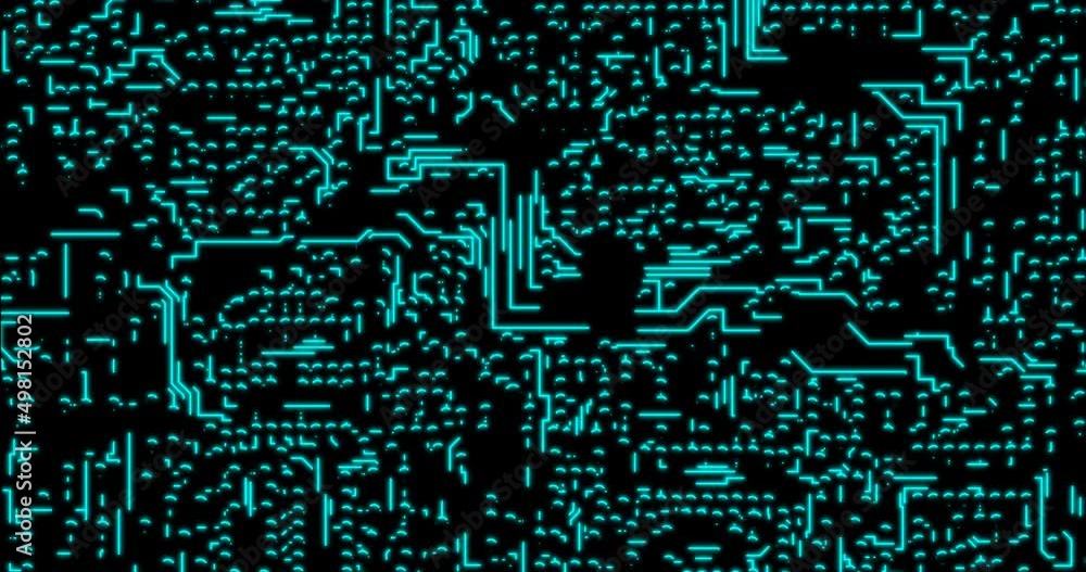 Circuit board animation with alpha channel Technological background ...