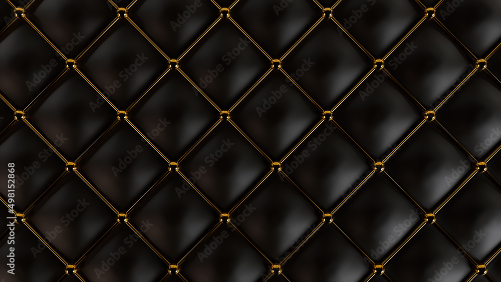 Black leather pattern with golden line and spheres Stock Photo | Adobe ...