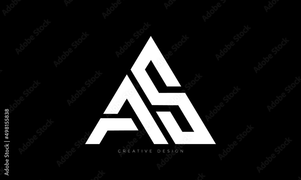 letter branding design AS triangle concept Stock Vector | Adobe Stock