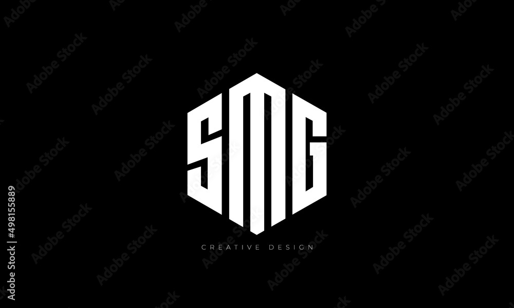 Letter design SMG hexagon shape logo Stock Vector | Adobe Stock
