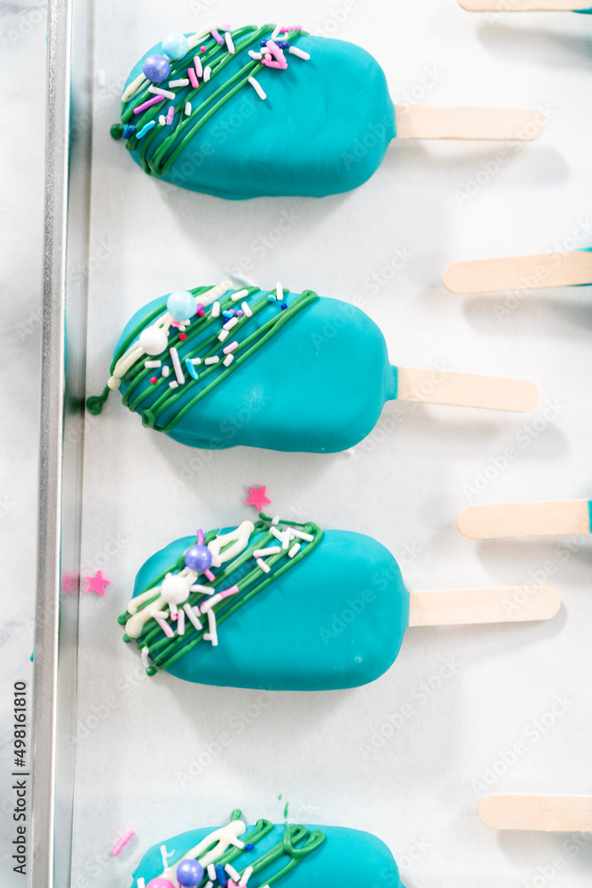 Mermaid cakesicles Stock Photo | Adobe Stock