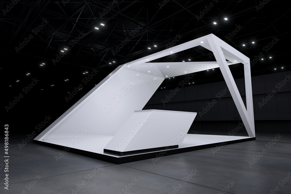 Exhibition stand for mockup and Corporate identity,Display design.Empty ...