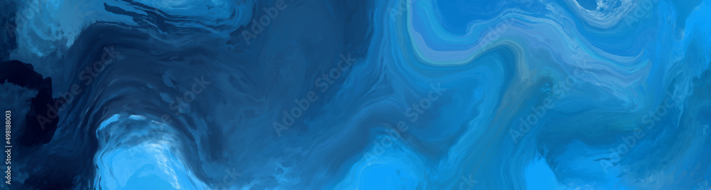 Elegant banner template design with blue paint. Stock Vector | Adobe Stock