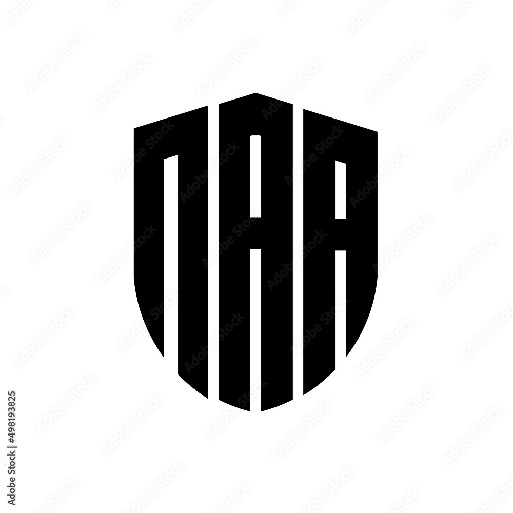 NAA letter logo design. NAA modern letter logo with black background ...