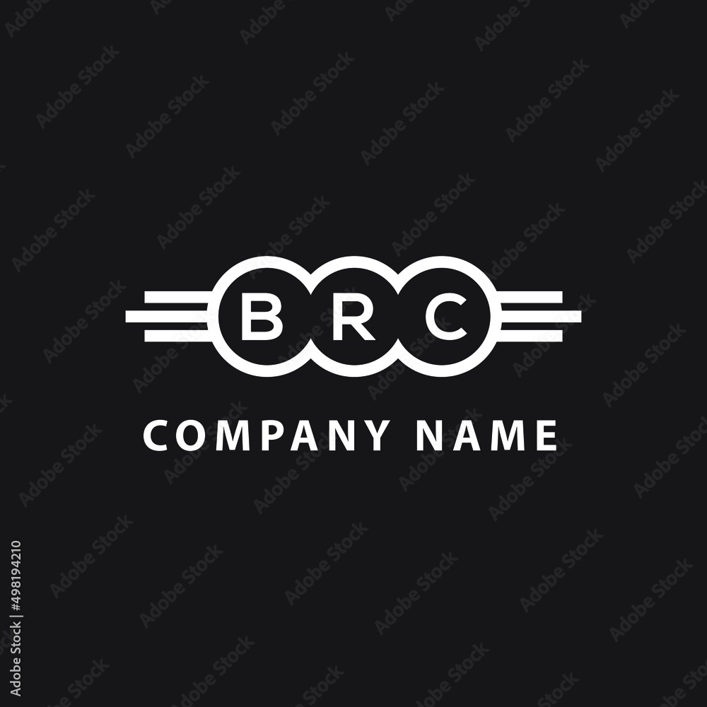 BRC letter logo design on black background. BRC creative initials ...