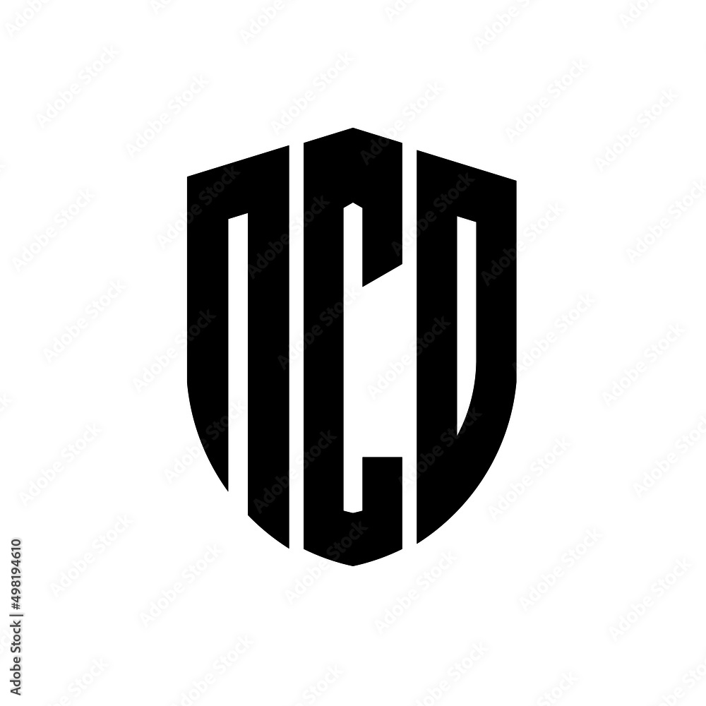 NCD letter logo design. NCD modern letter logo with black background ...
