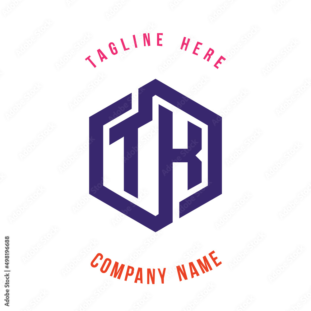 TK lettering logo is simple, easy to understand and authoritative Stock ...