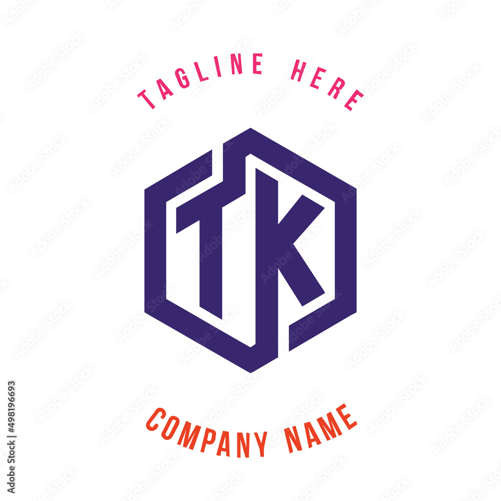 TK lettering logo is simple, easy to understand and authoritative Stock ...