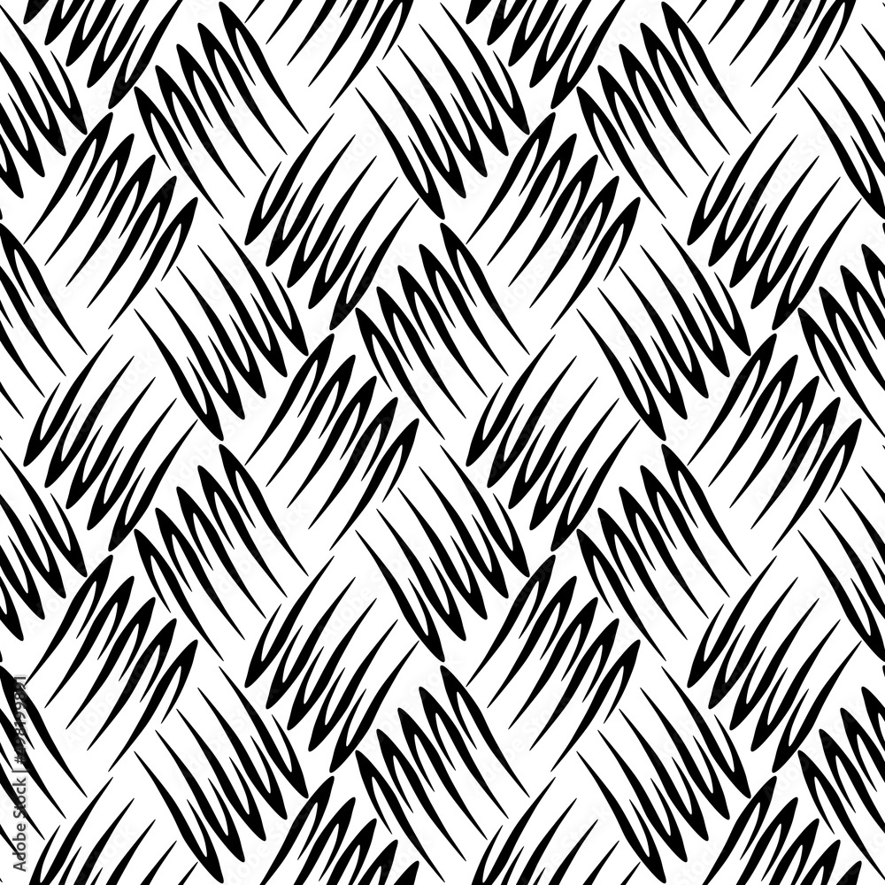 Vector Seamless Pattern Irregular Abstract Grid Texture Free Hand