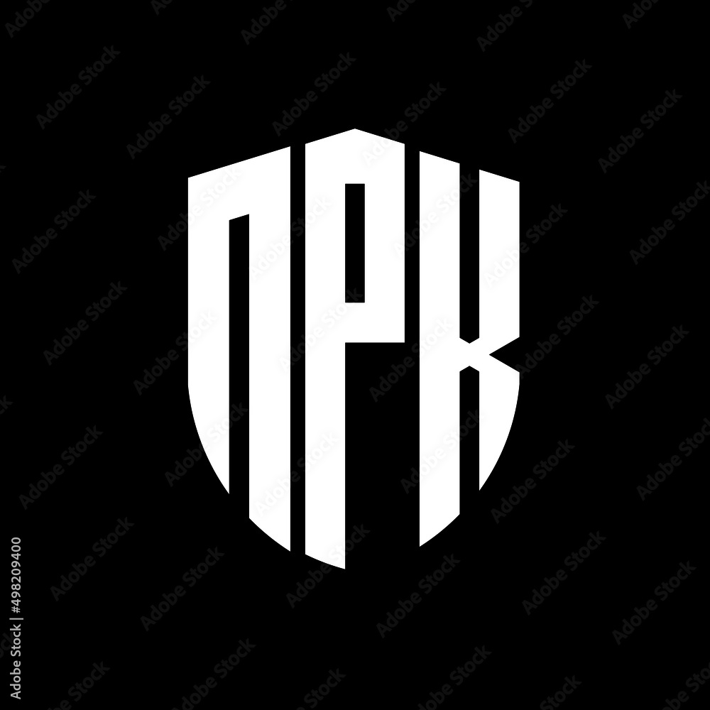 NPK letter logo design. NPK modern letter logo with black background ...