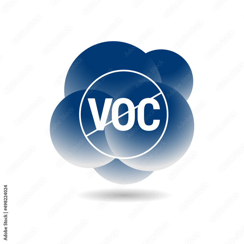 VOC - Volatile organic compounds vector badge icon Stock Vector | Adobe ...