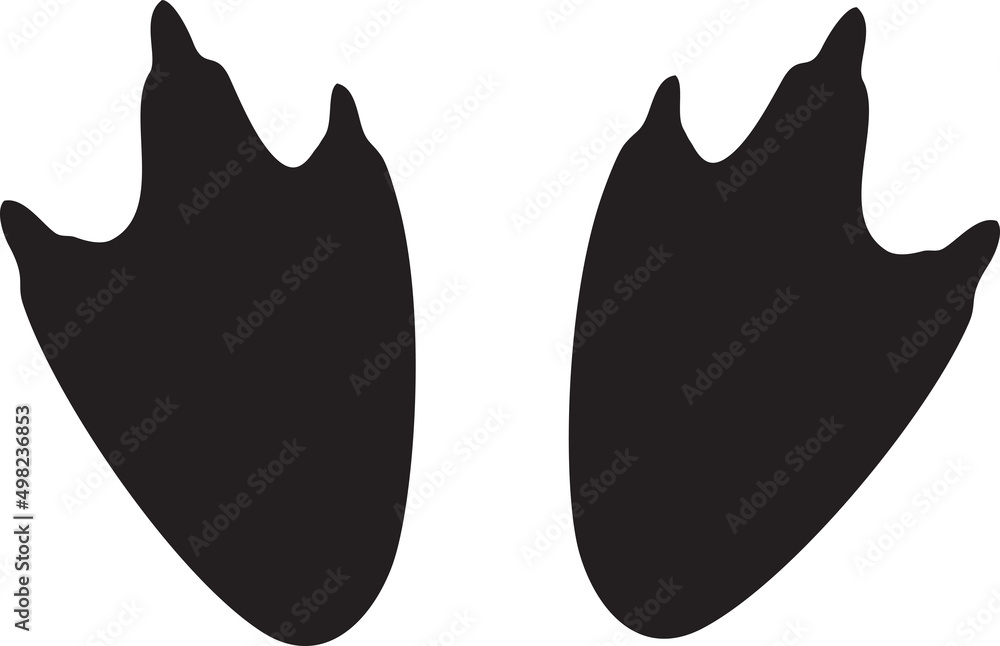 Penguin feet black and white vector illustration Stock Vector | Adobe Stock