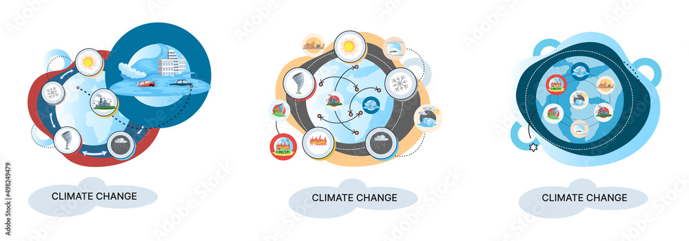 Global warming, climate change metaphor, natural disaster, deforestation, global heating, air ...