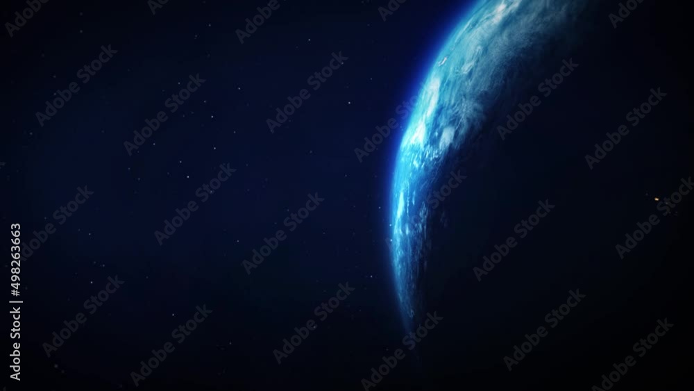 Zoom into eye out digital Eye through clouds to see Planet earth from ...