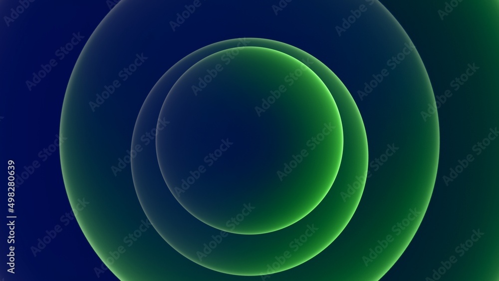 Abstract graphic gradient circle color background in green and blue ...