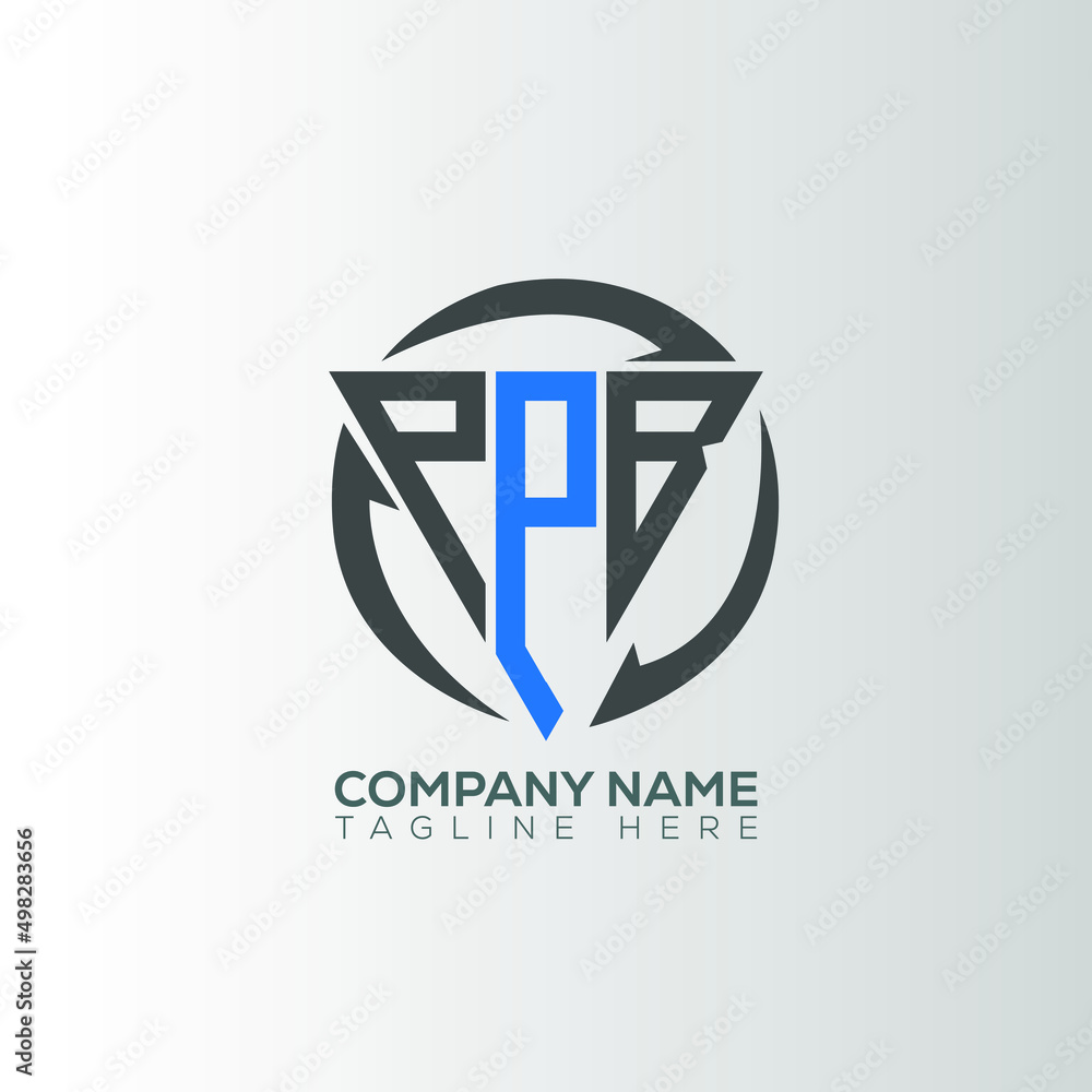 PPB letter logo design on white background.PPB creative initials letter ...