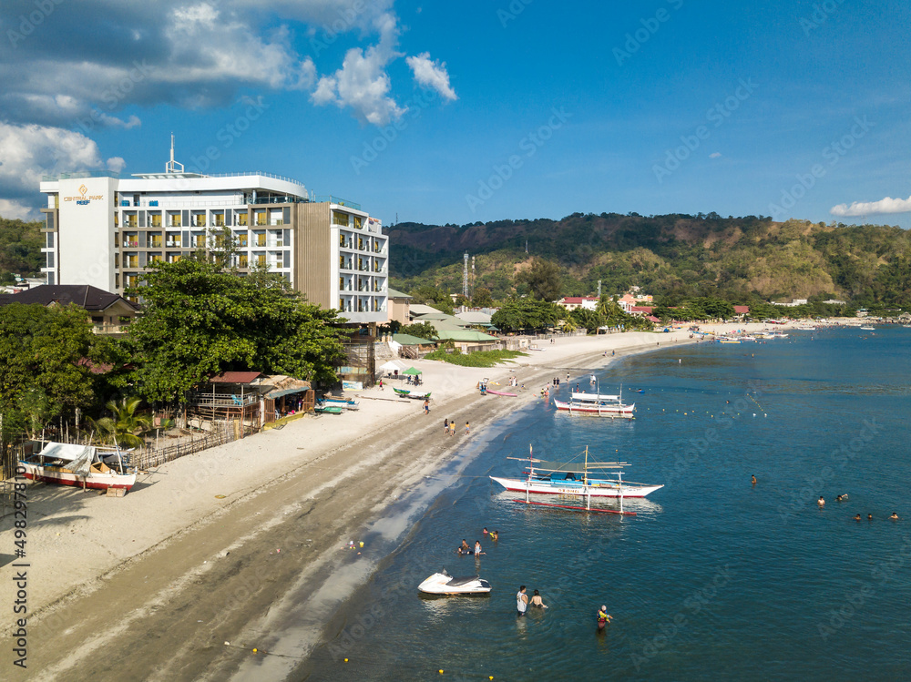Olongapo Zambales Philippines Aerial Of The Coast And Resorts Along
