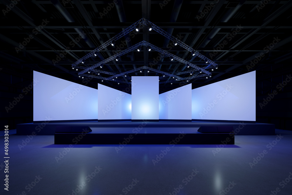 Empty stage Design for mockup and Corporate identity,Display.Platform ...