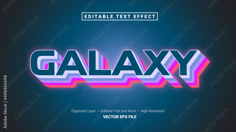 Editable Galaxy Font. Typography Template Text Effect Style. Lettering ...