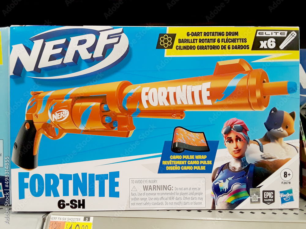 Nerf Brand Fortnite Elite X 6 (Nerf is currently owned by Hasbro) Stock ...