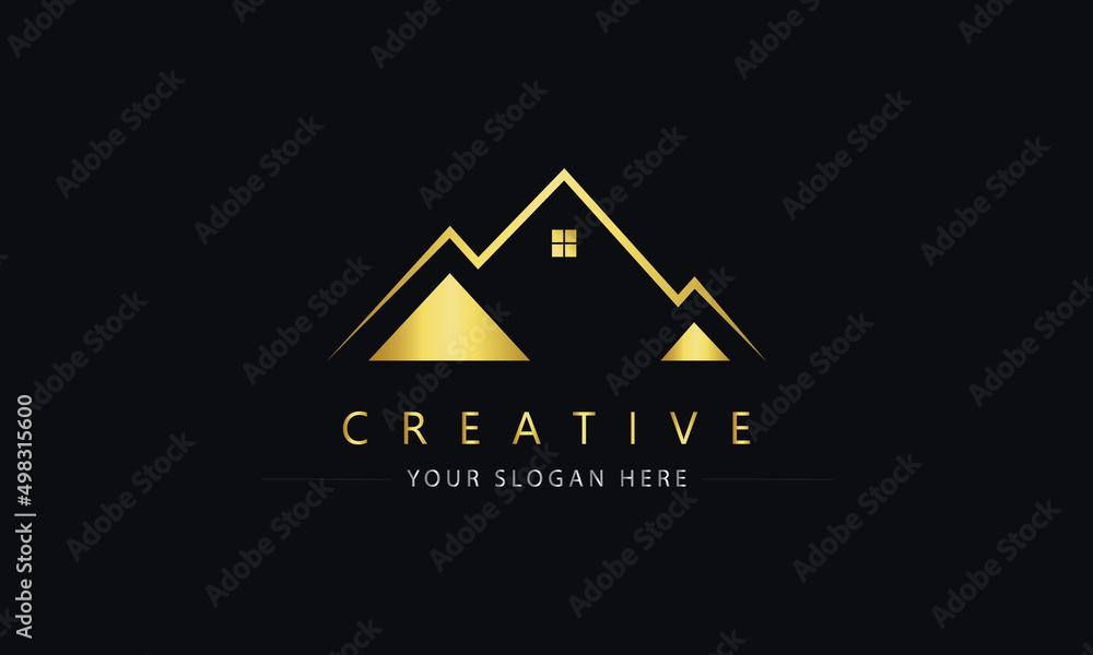 House logo design concept. Real estate logo. Elegant house, building ...