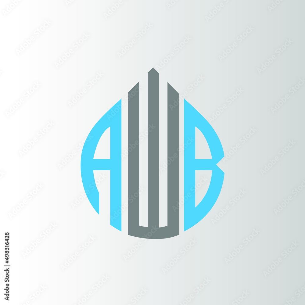 Vecteur Stock AWB logo monogram isolated on circle element design ...