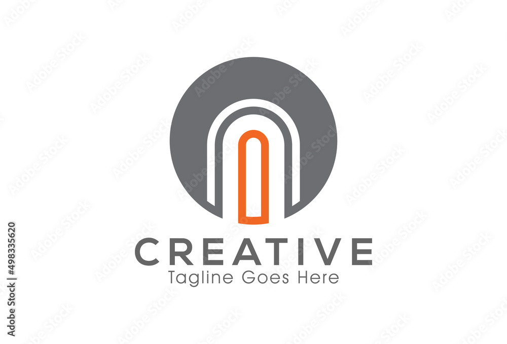 circular flat vector logo for safety and protection lock. Usable for ...