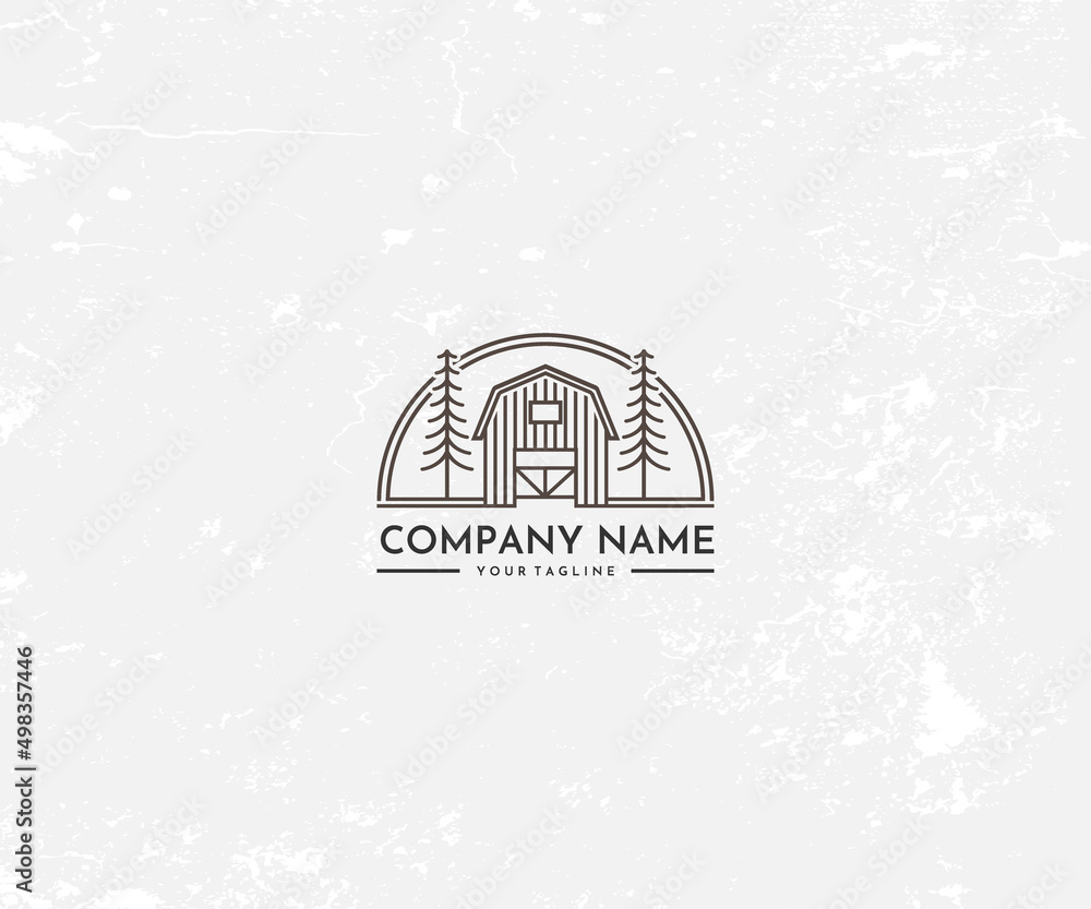 Farm ranch with paddock logo horse logo design graphic vector image ...