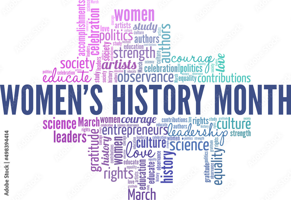Women's History Month conceptual vector illustration word cloud ...