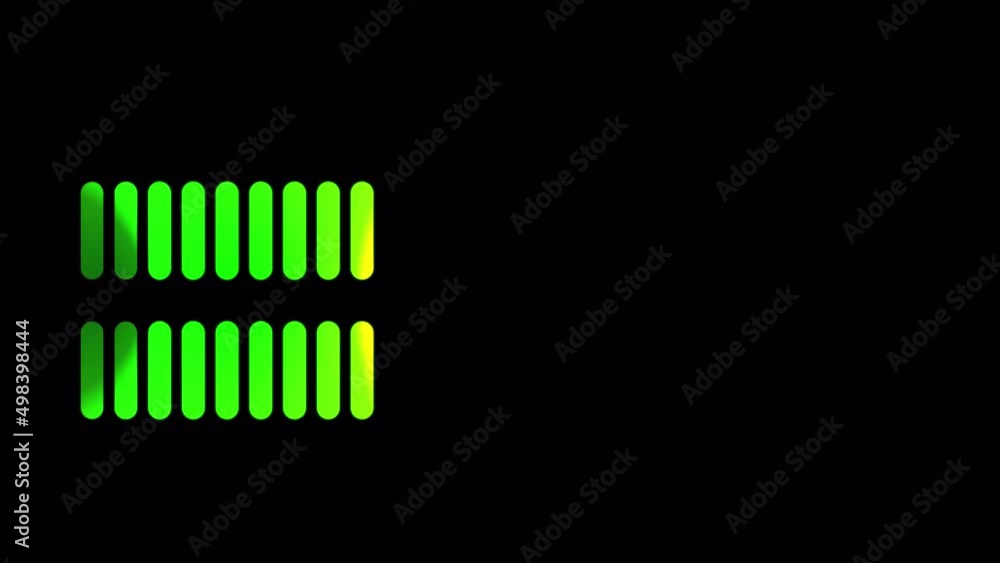 Close up, audio spectrum line waveform animation on alpha channel ...