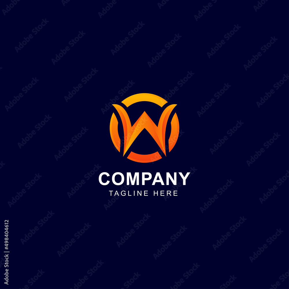w, o, wo, letter, logo, modern, colorful, gradient, w logo, w letter ...
