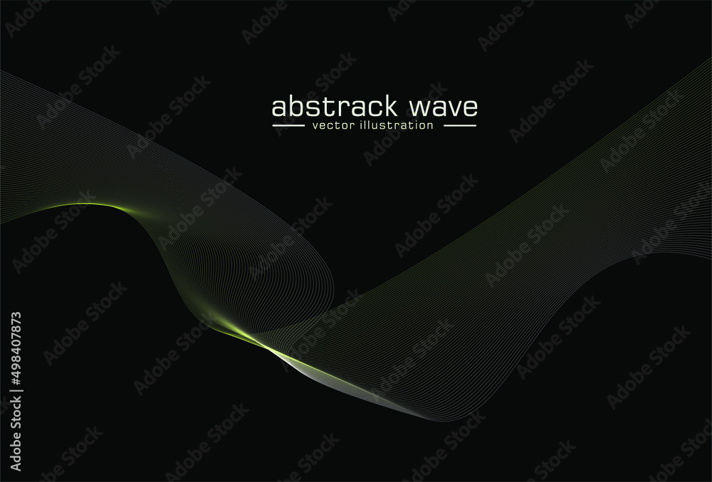 abstract green wave background Stock Vector | Adobe Stock