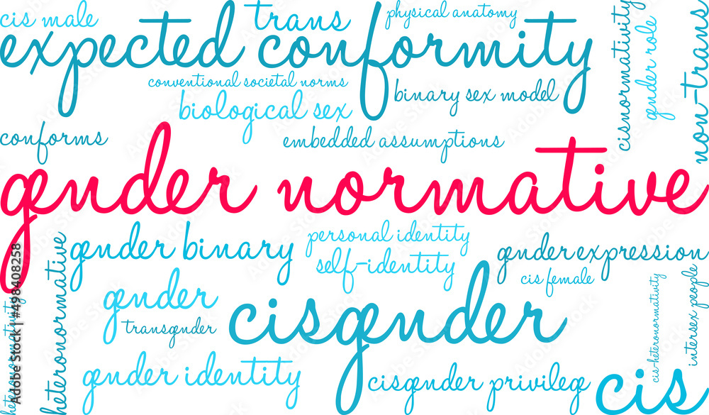 Gender Normative Word Cloud on a white background. Stock Vector | Adobe ...