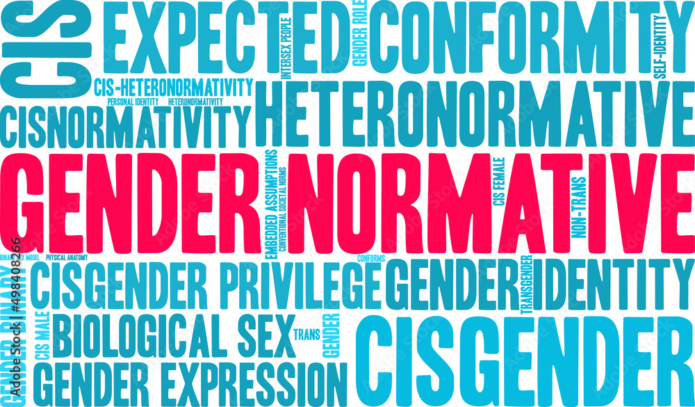 Gender Normative Word Cloud on a white background. Stock Vector | Adobe ...