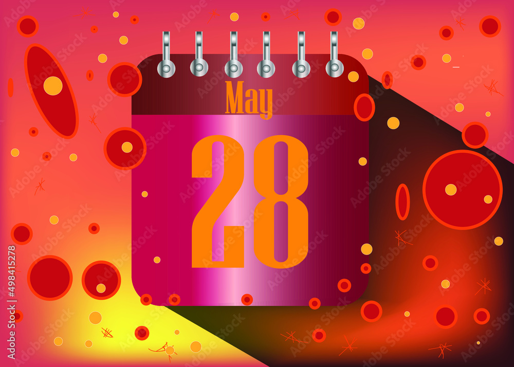 28 May Calendar Icon For The Days Of The Month With Fire And Hot 28-may-calendar-icon-for-the-days-of-the-month-with-fire-and-hot