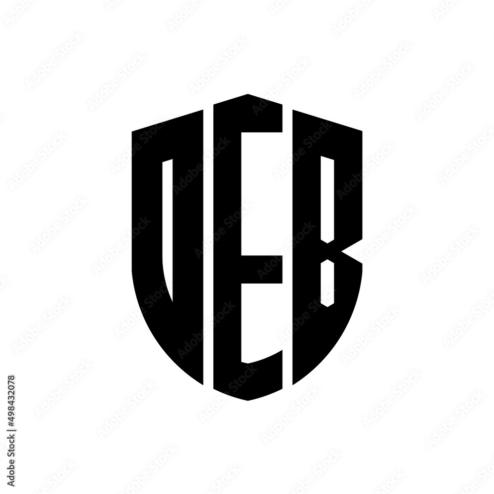 OEB letter logo design. OEB modern letter logo with black background ...